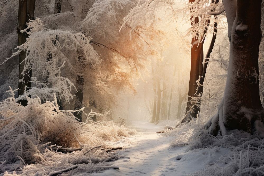 Snow outdoors winter forest. AI | Free Photo - rawpixel