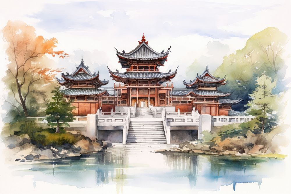 Architecture building outdoors pagoda | Premium Photo - rawpixel