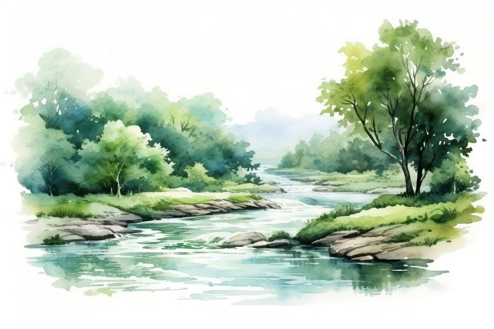 Nature landscape outdoors stream. AI | Free Photo - rawpixel