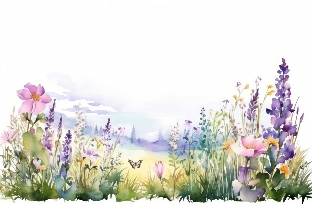 Flower wildflower landscape lavender. | Premium Photo - rawpixel