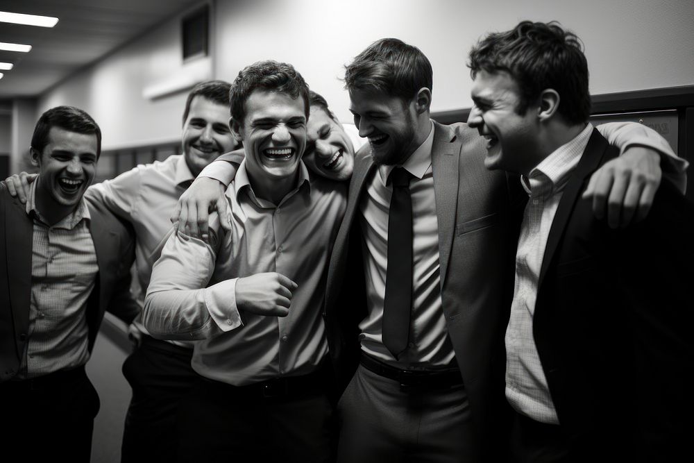 Laughing adult men togetherness. | Free Photo - rawpixel