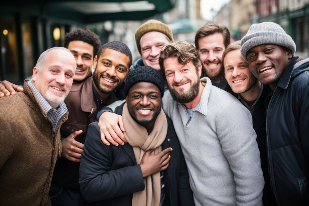 Laughing adult men togetherness. | Free Photo - rawpixel