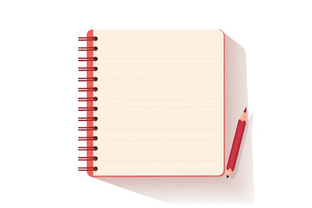 Pencil diary page white background. | Free Photo Illustration - rawpixel