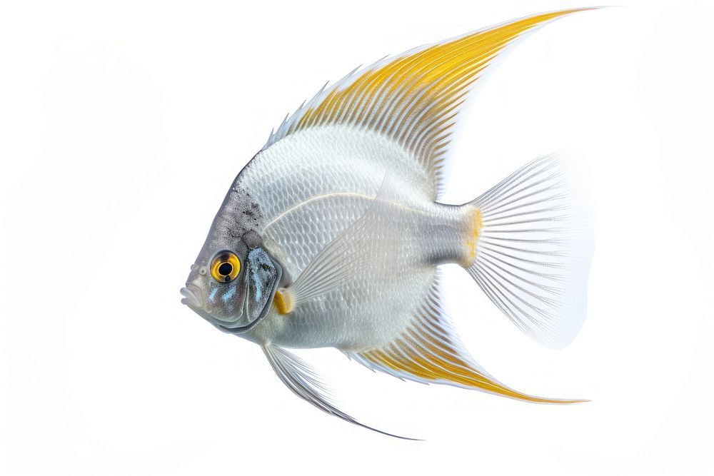 Fish angelfish animal white background. | Premium Photo - rawpixel