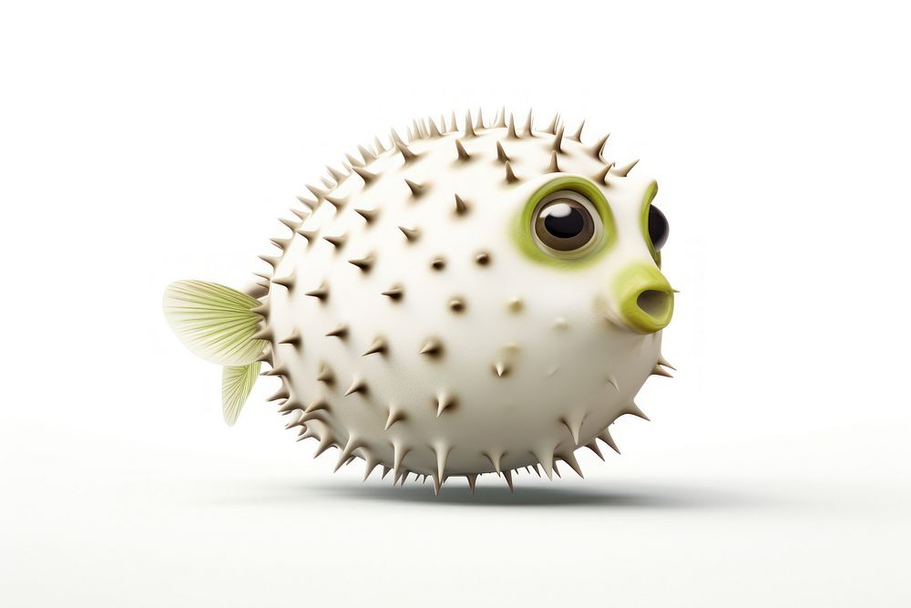 Fish animal puffer white background. | Premium Photo - rawpixel