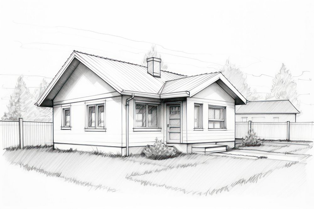 Sketch architecture building drawing. AI | Free Photo Illustration ...