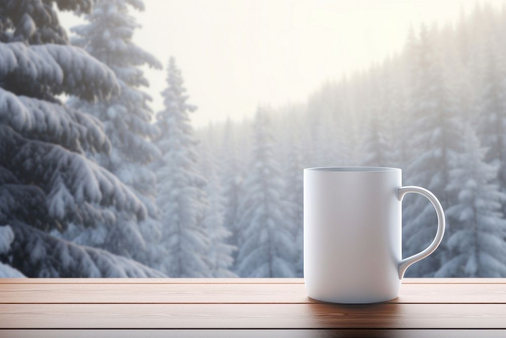 Window snow mug tranquility | Free Photo - rawpixel