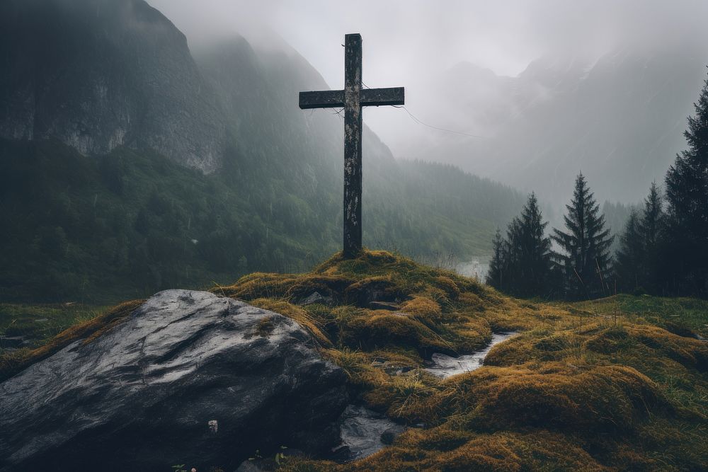 Cross landscape mountain outdoors. | Premium Photo - rawpixel