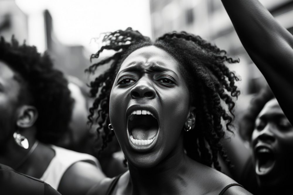 Shouting adult black architecture. AI | Free Photo - rawpixel