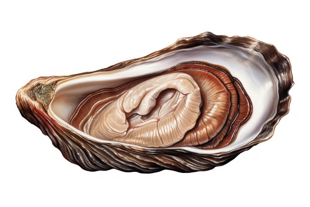 Oyster clam invertebrate shellfish. | Free Photo Illustration - rawpixel