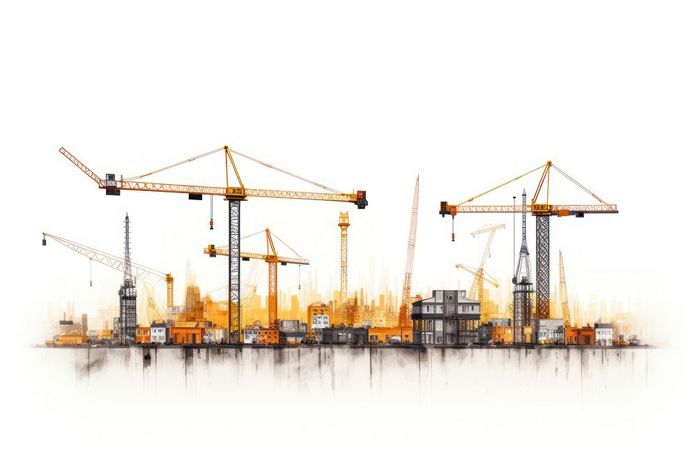 Construction construction site white background | Free Photo - rawpixel