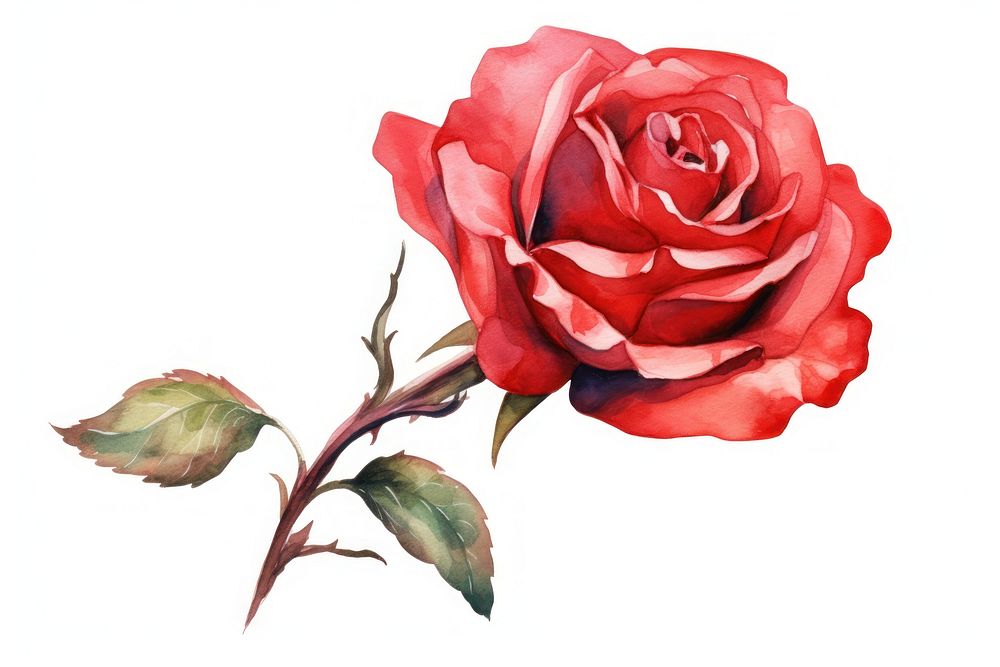 Rose flower plant red. | Free Photo Illustration - rawpixel