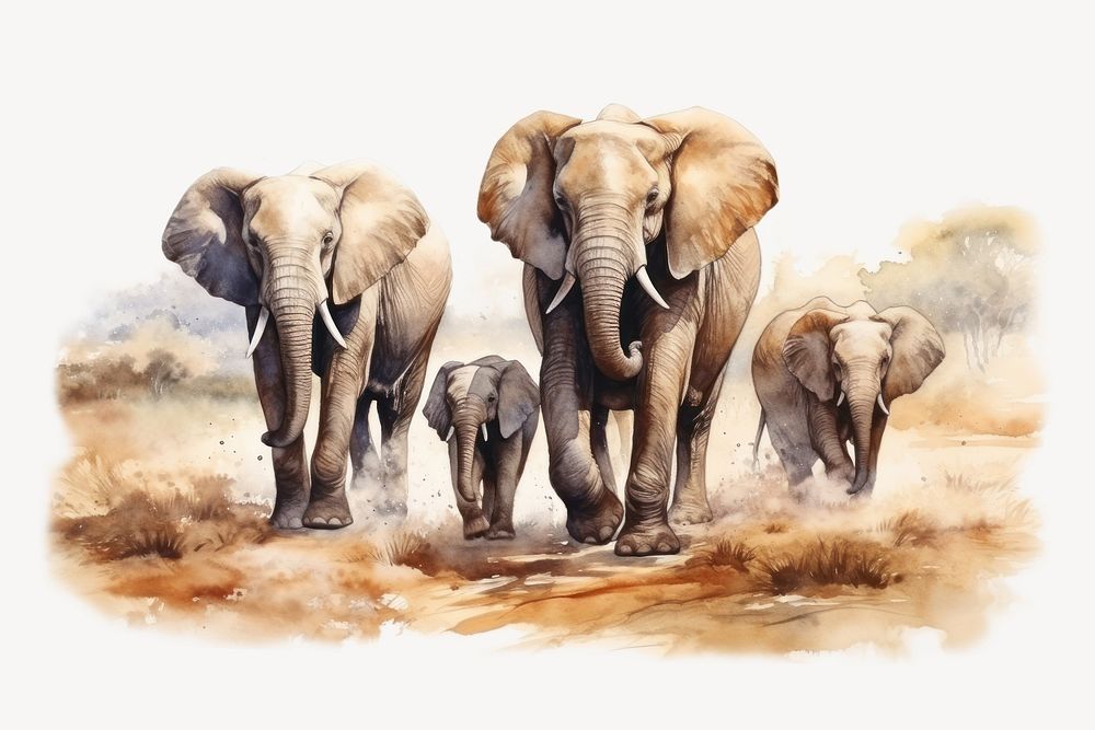 Elephant wildlife animal mammal. AI | Free Photo - rawpixel