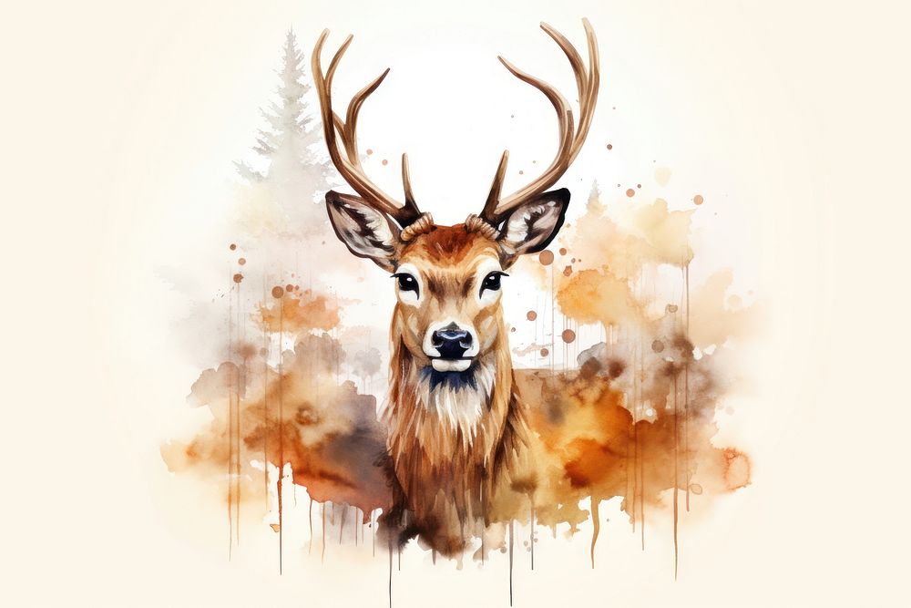 Wildlife antler animal mammal. AI | Free Photo - rawpixel