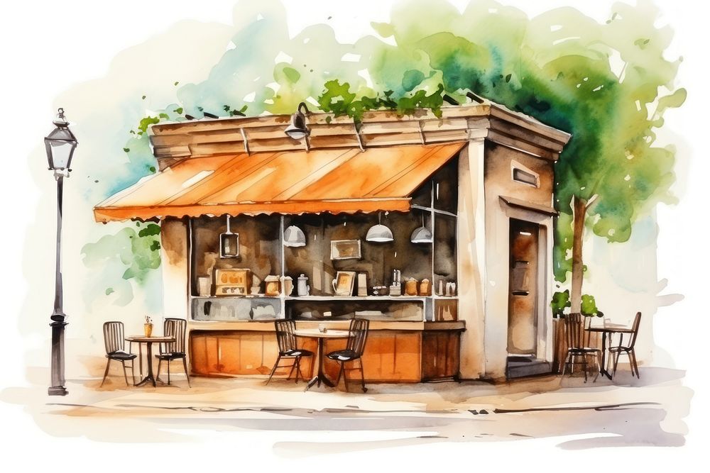 Cafe architecture restaurant outdoors. | Free Photo - rawpixel