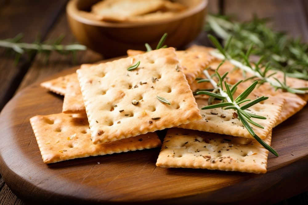 Cracker bread food breakfast. AI | Free Photo - rawpixel