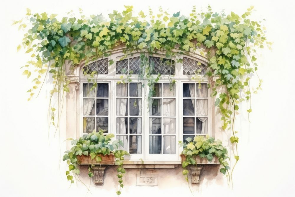 Window ivy facade plant. AI | Premium Photo Illustration - rawpixel