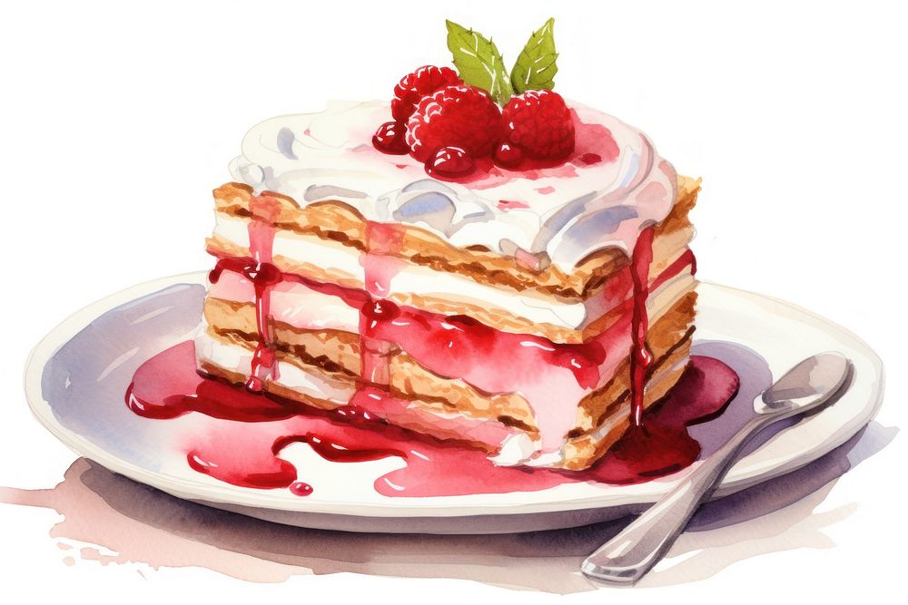 Dessert raspberry cream fruit. | Free Photo - rawpixel