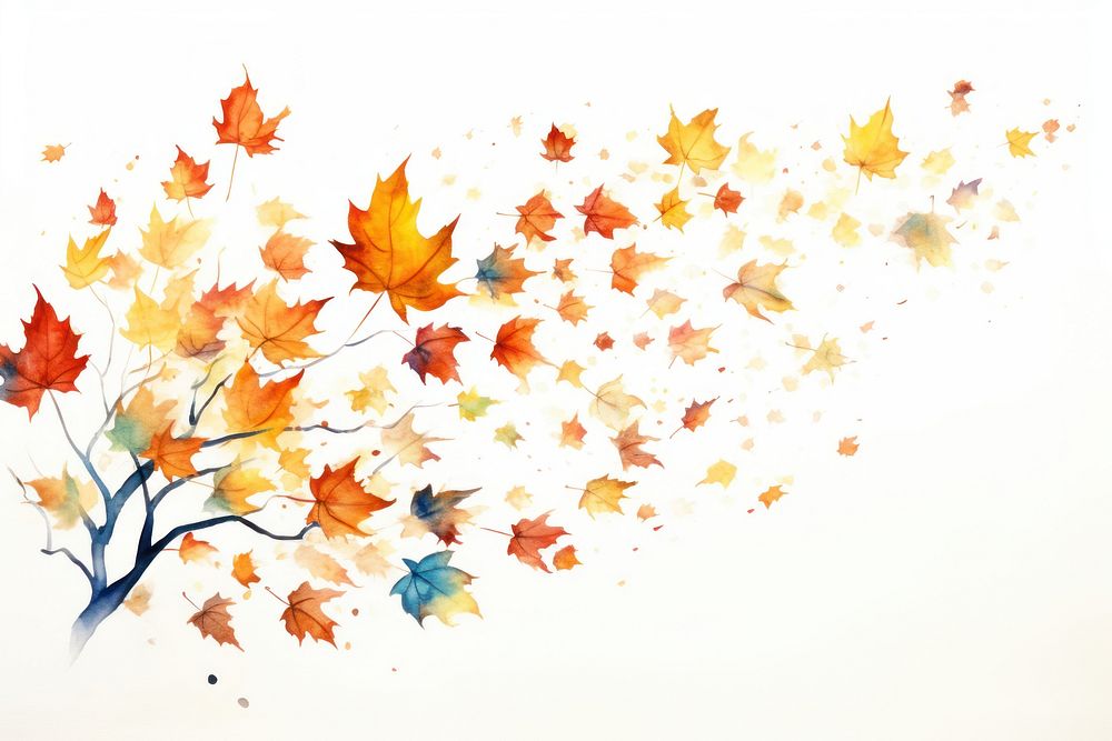 Falling leaves maple plant. AI | Free Photo - rawpixel