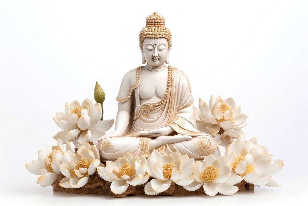 Flower statue buddha plant. AI | Free Photo - rawpixel