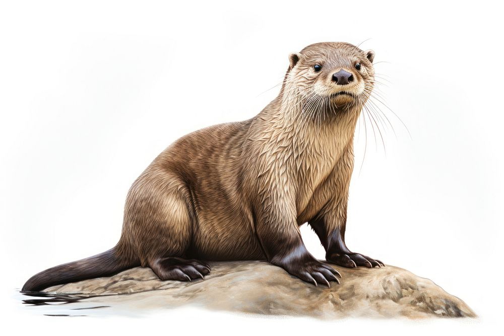 Otter wildlife animal mammal. AI | Free Photo - rawpixel