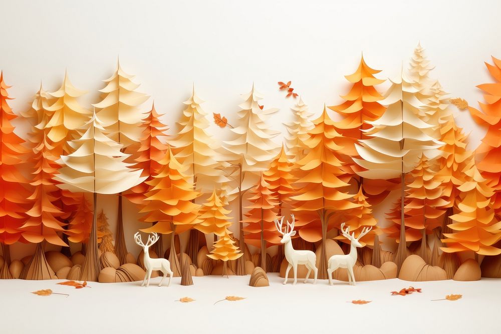Forest plant paper art. | Free Photo - rawpixel
