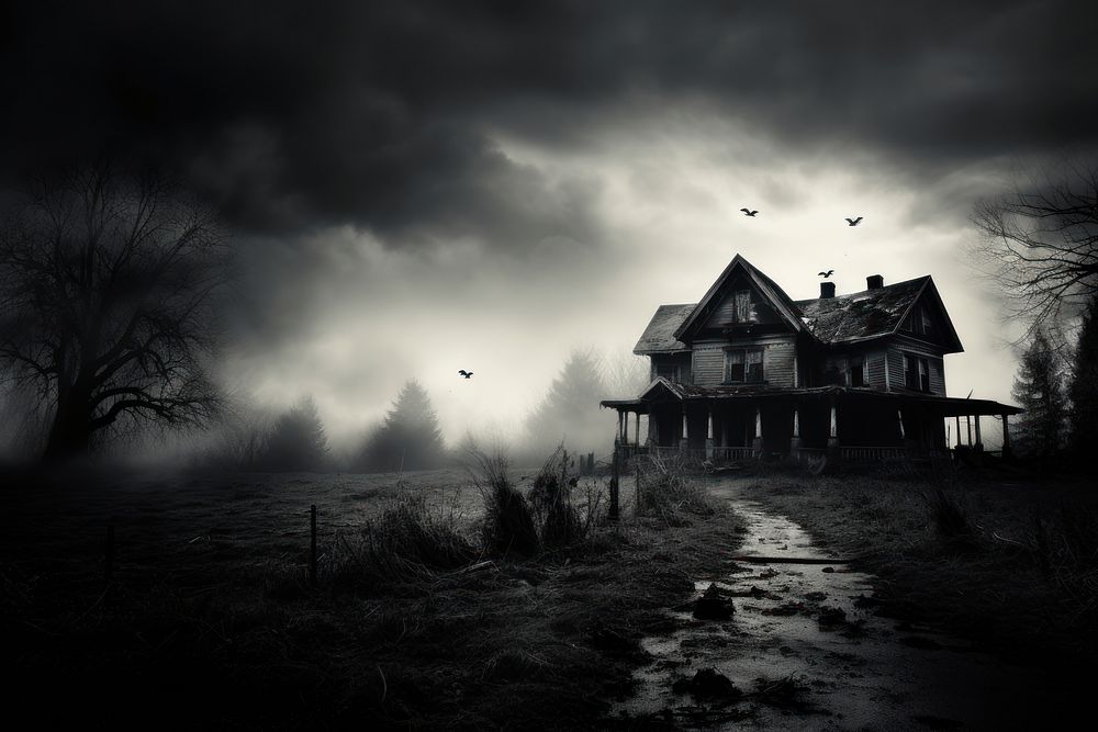 Haunted house architecture building outdoors. | Premium Photo - rawpixel