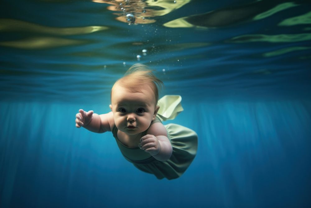 Baby underwater swimming portrait. | Premium Photo - rawpixel
