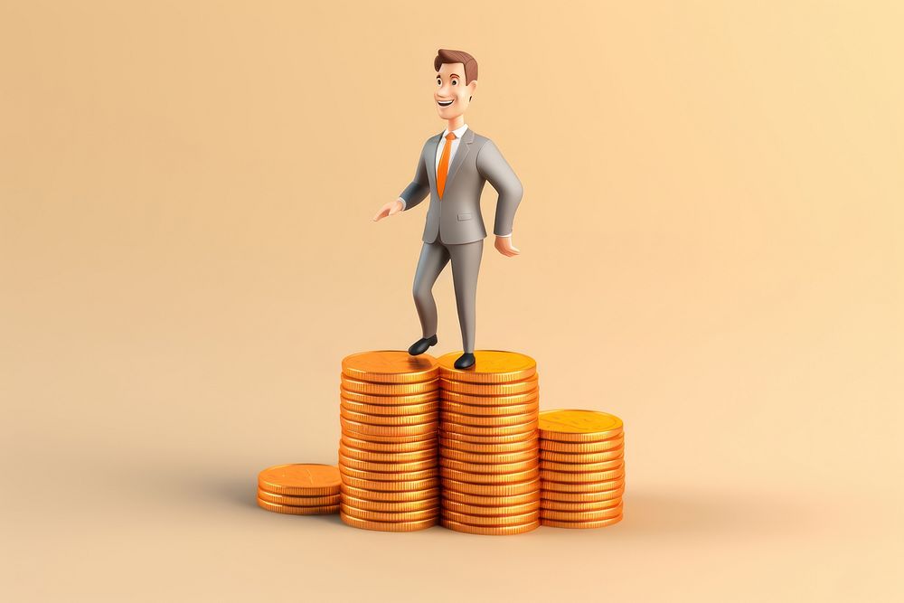 Coin cartoon money representation. | Free Photo Illustration - rawpixel