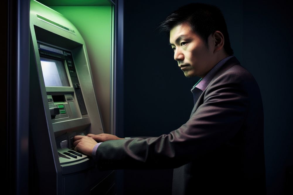 Machine adult man atm. AI | Free Photo - rawpixel