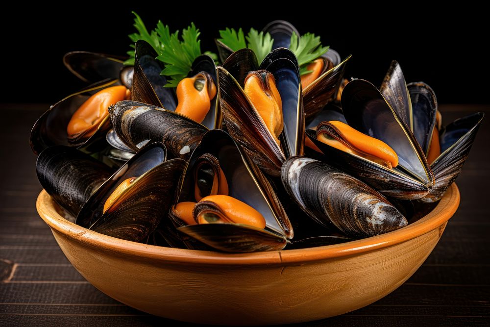 Seafood mussel clam invertebrate. AI | Free Photo - rawpixel