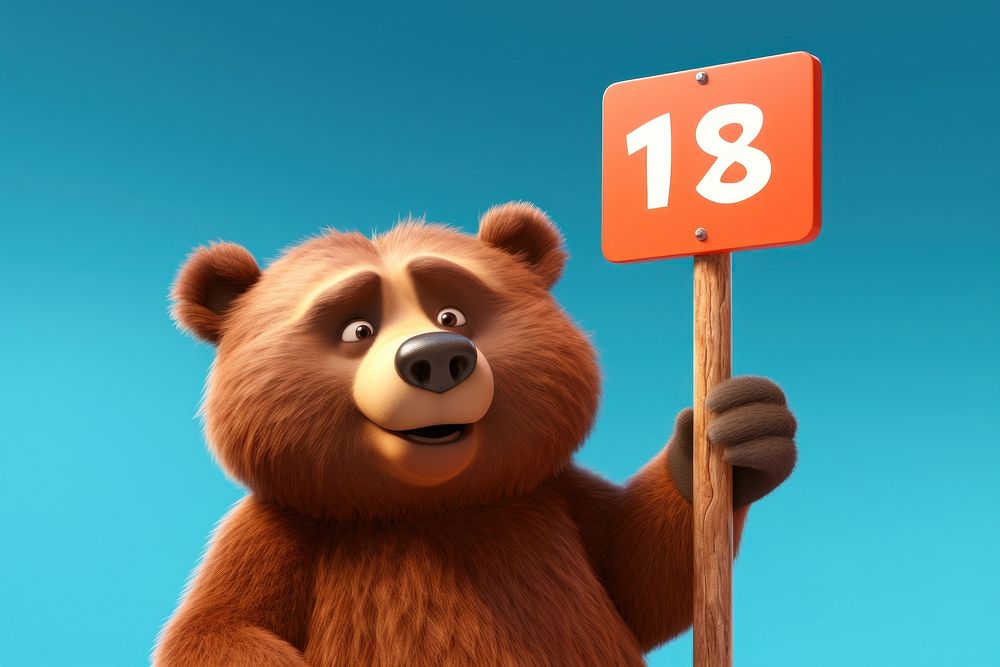 Sign bear mammal representation. AI | Free Photo Illustration - rawpixel