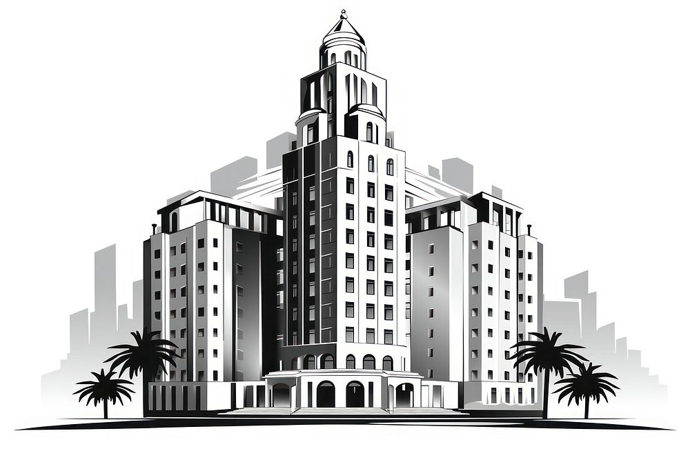 Building architecture metropolis drawing. AI | Premium Photo ...