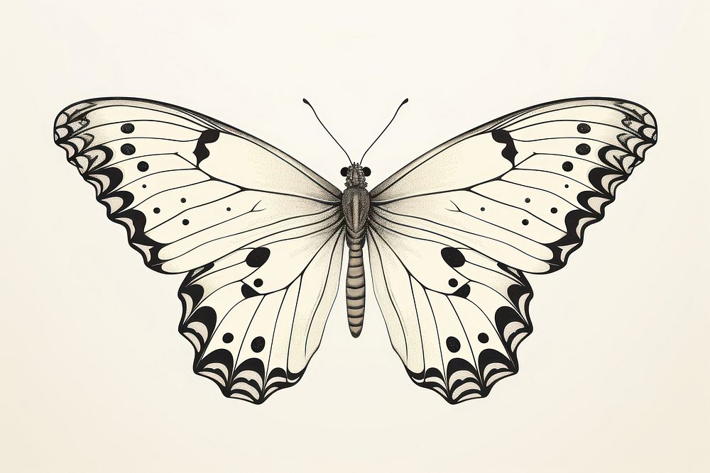 Butterfly drawing animal insect. | Premium Photo - rawpixel