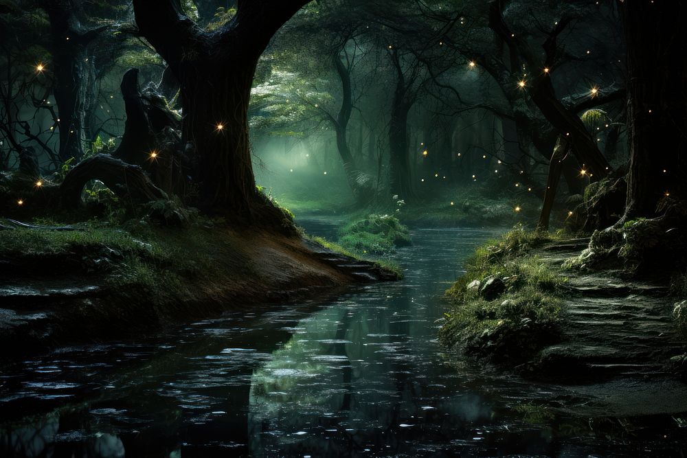 Night land landscape outdoors. | Premium Photo - rawpixel