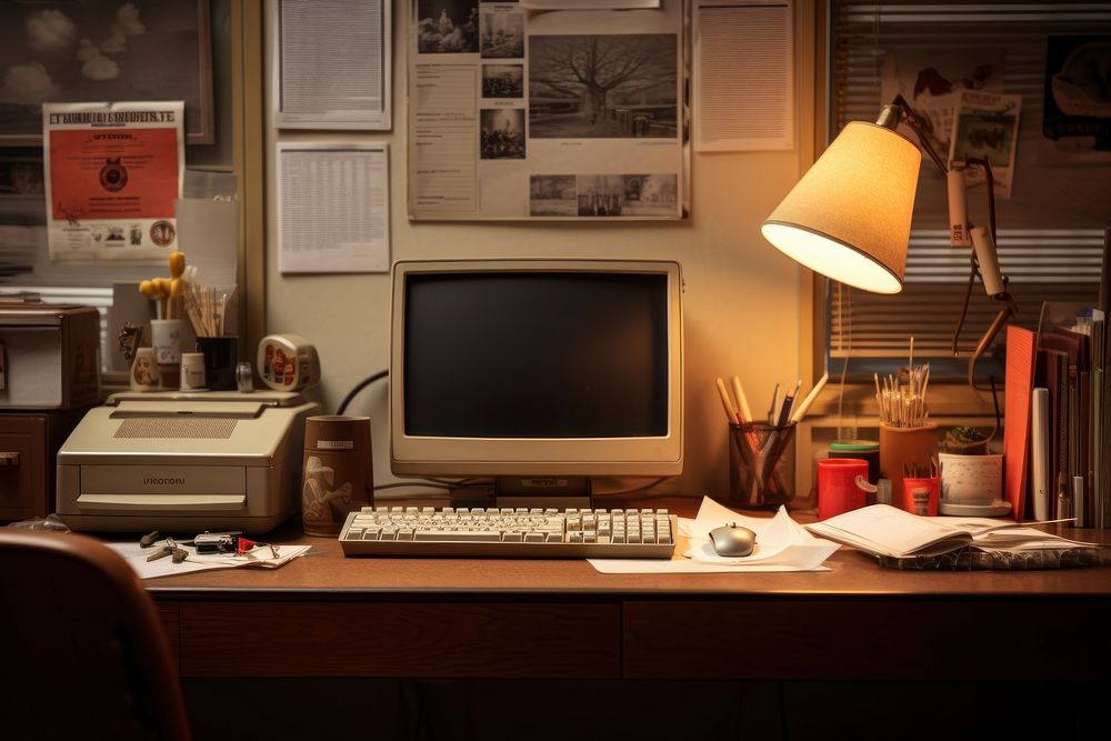 Electronics furniture computer hardware. AI | Free Photo - rawpixel