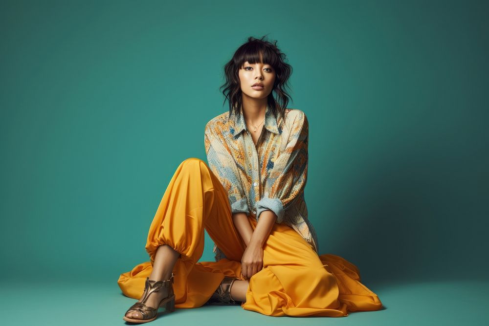 Fashion Portrait Sitting Dress Premium Photo Rawpixel