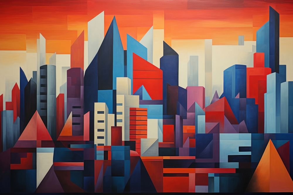 Painting architecture abstract building. | Free Photo - rawpixel