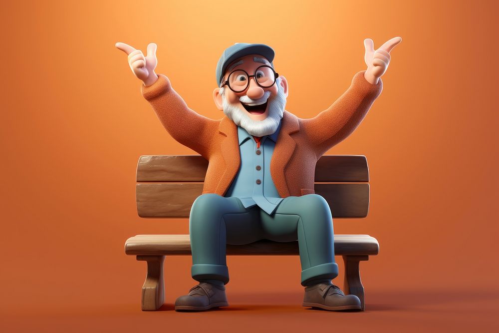 Portrait sitting cartoon representation. AI | Free Photo Illustration ...