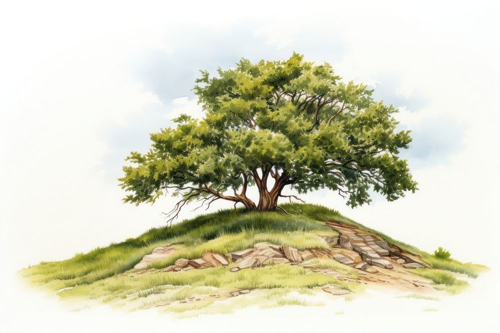 Tree outdoors drawing nature. AI | Free Photo Illustration - rawpixel