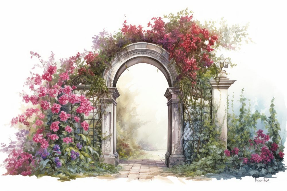 Garden arch architecture outdoors. AI | Free Photo Illustration - rawpixel