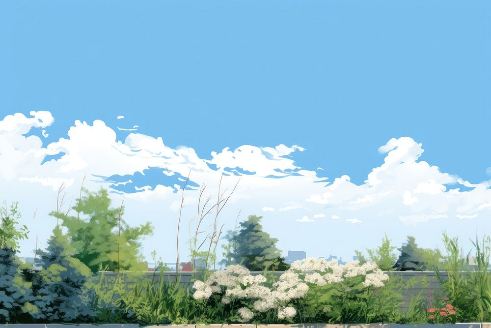 Sky landscape outdoors nature, digital | Free Photo Illustration - rawpixel