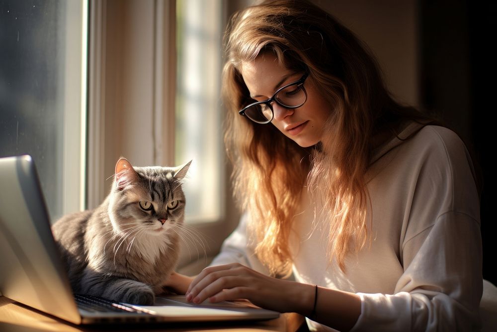 Laptop computer portrait glasses. | Free Photo - rawpixel