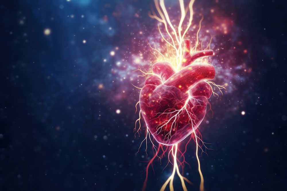 Fireworks nebula heart illuminated. | Free Photo - rawpixel