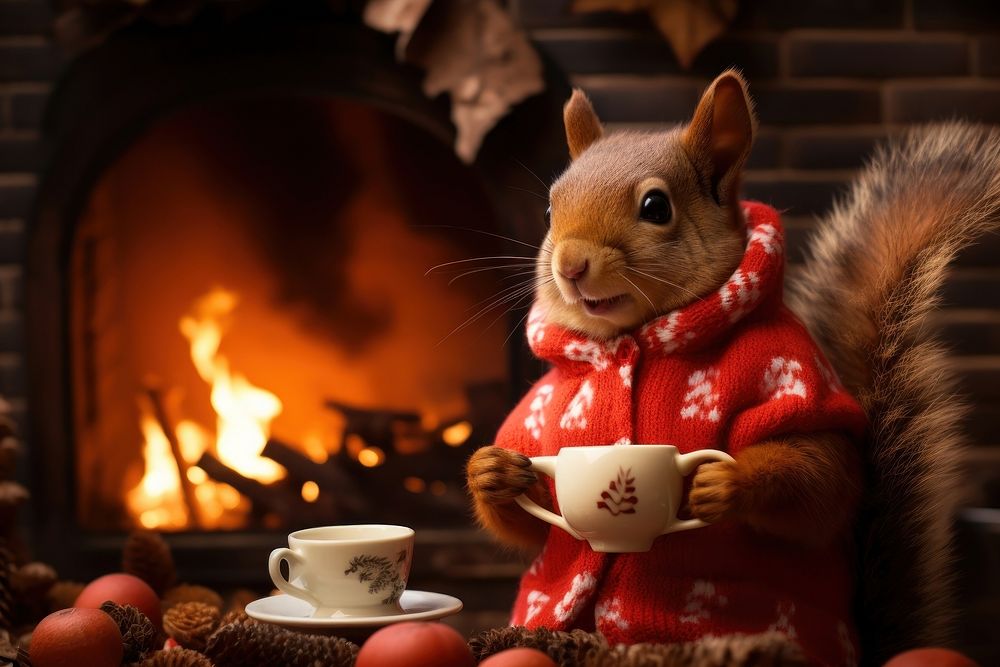 Fireplace squirrel mammal animal. | Free Photo - rawpixel