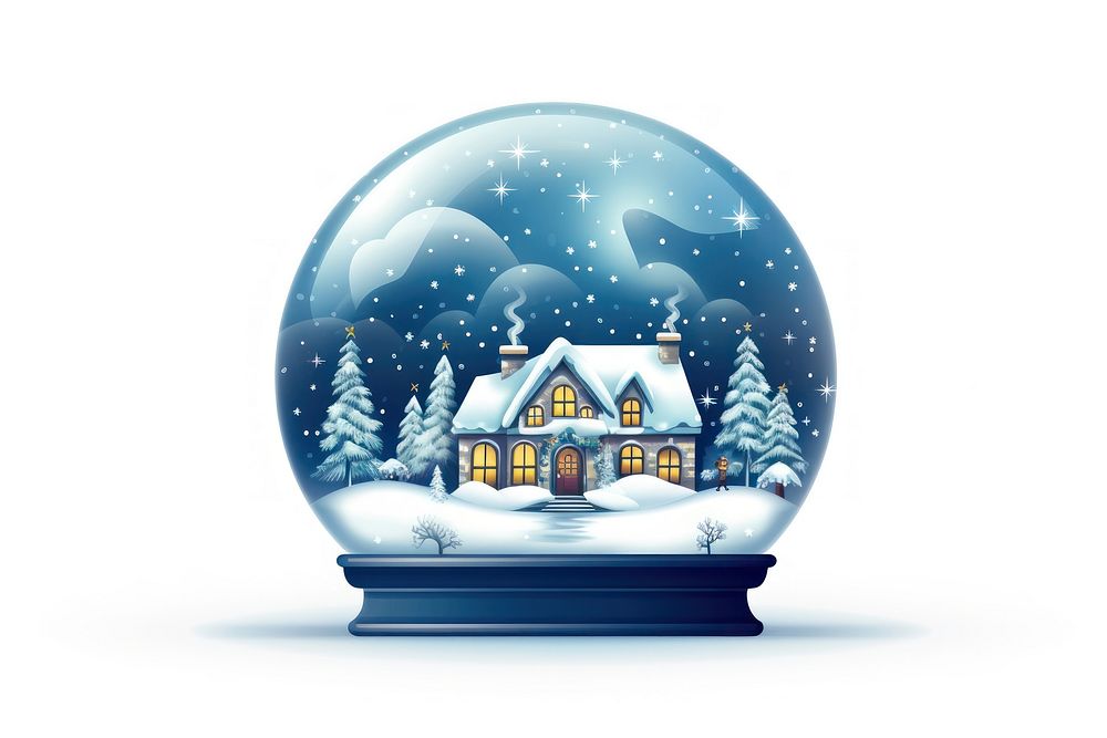 Christmas snow sphere blue. AI | Premium Photo Illustration - rawpixel