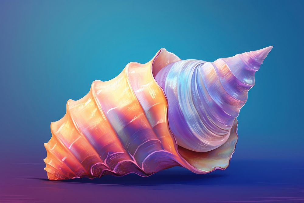 Conch shell invertebrate underwater. | Premium Photo Illustration ...