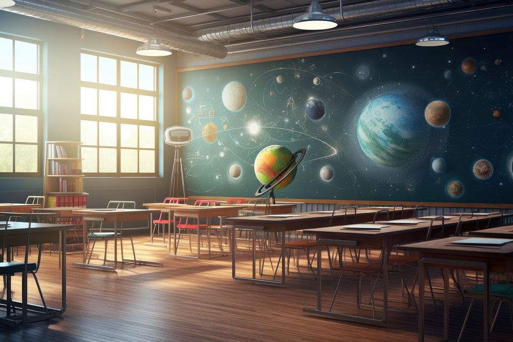 Astronomy classroom architecture furniture. AI | Premium Photo ...