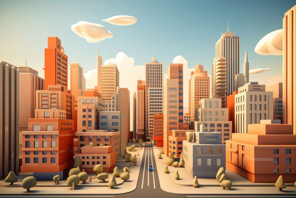 City architecture metropolis cityscape. | Premium Photo Illustration ...