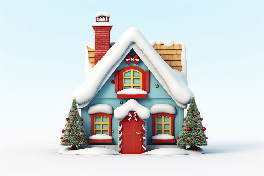 Christmas cartoon house representation. AI | Free Photo Illustration ...